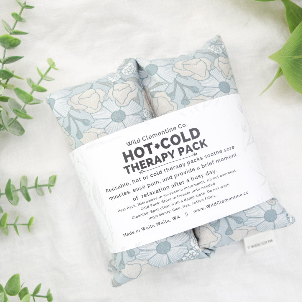 Hot + Cold Therapy Pack - Blue Floral – Wild Clementine Co.