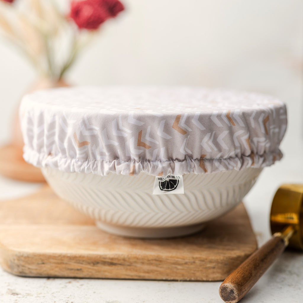 Reusable Dish Cover - Oatmeal Herringbone – Wild Clementine Co.