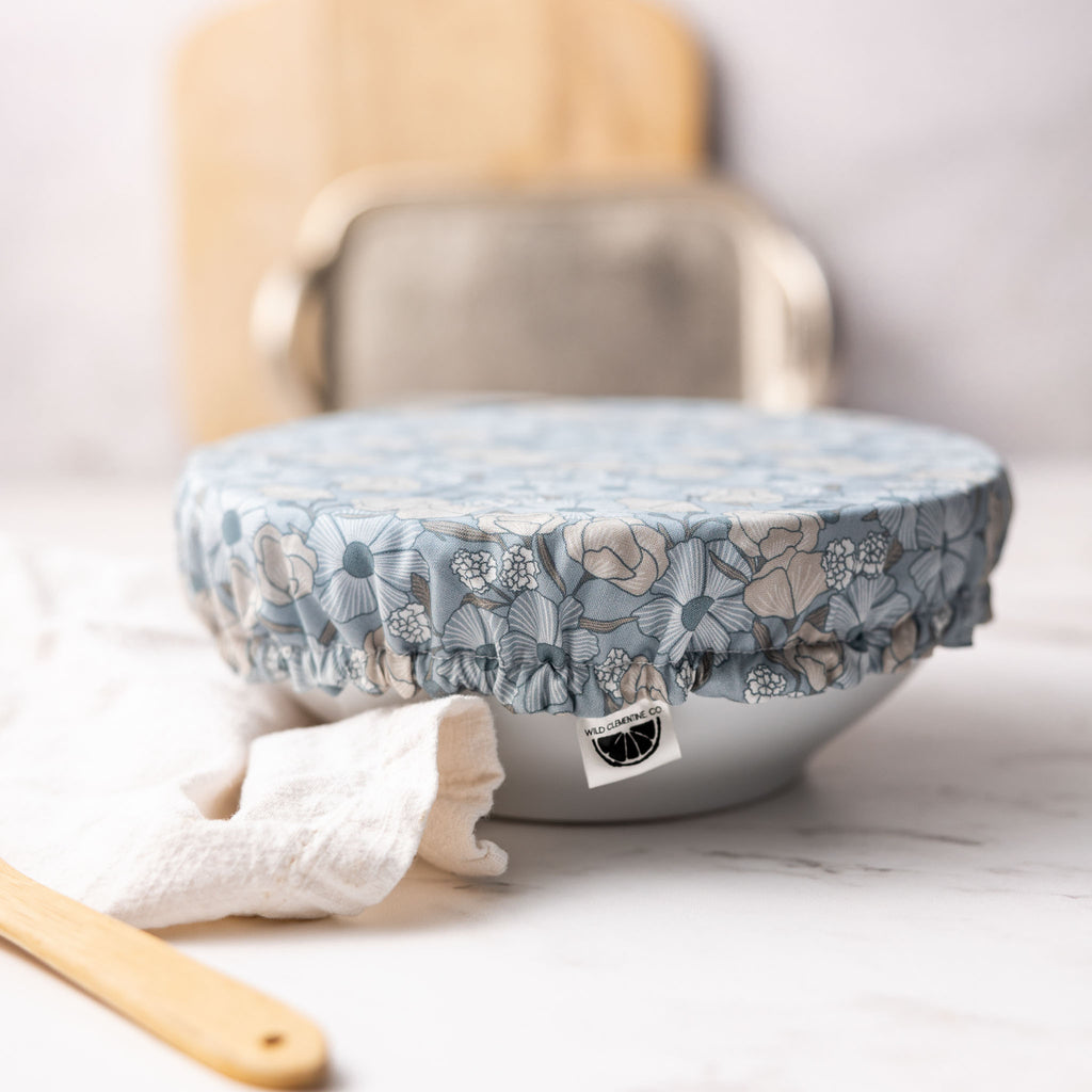 Reusable Dish Cover - Blue Floral – Wild Clementine Co.
